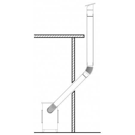 Black Log Burner & Set Of Pipes