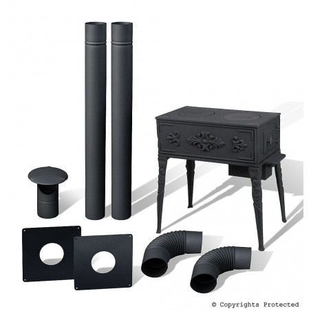Cast Iron Stove + set of pipes