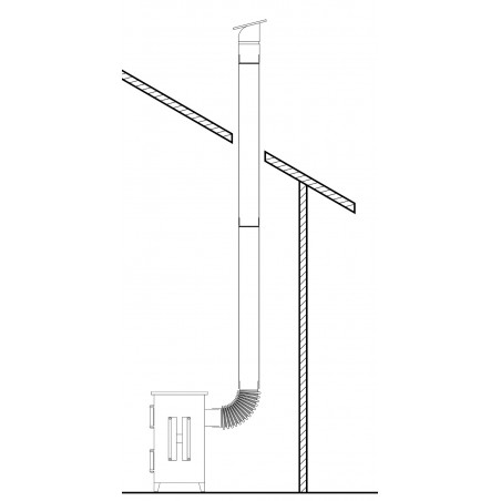 Black Log Burner & Set Of Pipes